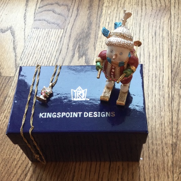 Kingspoint Designs | Jewelry | Kingspoint Designs Enamel Snowman Hinged ...